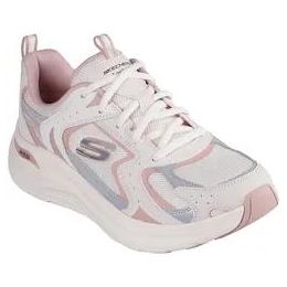 Sneaker Skechers "ARCH FIT 2.0", Damen, Gr. 39, rosa, weiß, Lederimitat, Mesh, Schuhe, Chunky Sneaker, Schnürschuh mit Plateau Sohle
