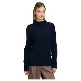 Strickpullover Betty Barclay "Damen Kaschmir-Pullover mit Stehkragen", Damen, Gr. 36, blau (dunkelblau), Strick, Obermaterial: 100% Kaschmir., Basic, gerade lang, Pullover