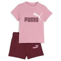 Trainingsanzug Puma "MINICATS ESS TEE AND SHORTS SET INF", Kinder, Gr. 104, poised pink, Jersey, Obermaterial: 100% Baumwolle, unifarben, regular fit, Sportanzüge