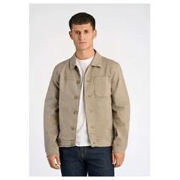 Hemdjacke LINDBERGH "Hemdjacke Relaxed Fit", Herren, Gr. L, dk sand, Obermaterial: 98% Baumwolle, 2% Elasthan, unifarben, l&auml;ssig geschnitten, Jacken