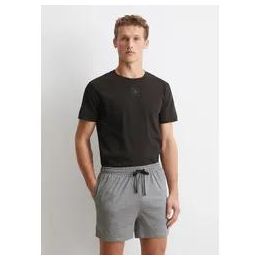 Marc O'Polo Shorty MARC O'POLO "Mix N Match Cotton", Herren, Gr. L, schwarz, grau melange, Jersey, Obermaterial: 100% Baumwolle, bequem kurz, Rundhals, Homewear-Sets, Baumwolle, Jersey-Qualität, bequem, Kurzarm