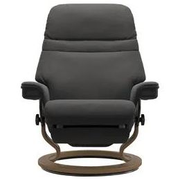 Relaxsessel stressless "Sunrise", grau (rock paloma), B:88cm H:103cm T:78cm, Leder BATICK: BATICK ist ein leicht korrigiertes, durchgefärbtes und genarbtes Möbelleder, bei dem die meisten Unebenheiten und Spuren in der Regel entfernt wurden.;Leder PALOMA: PALOMA ist ein durchgefärbtes Semianilin-Möbelleder mit natürlicher Narbung.;ROHLEDER Stoff Q2 FARON: Ein fester zuverlässiger Bouclé mit einem 