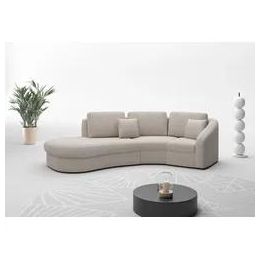 Sit & More Ecksofa SIT & MORE "Jazz L-Form", beige (nature), B:266cm H:88cm T:230cm, 95% Polyester 5% Polyamid, Sofas, In weiteren Größen erhältlich