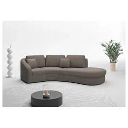 Sit & More Ecksofa SIT & MORE "Jazz L-Form", braun (schlamm), B:266cm H:88cm T:230cm, 100% Polyester, Sofas, In weiteren Größen erhältlich