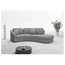 Sit & More Ecksofa SIT & MORE "Jazz L-Form", grau, B:266cm H:88cm T:230cm, 100% Polyester, Sofas, In weiteren Größen erhältlich