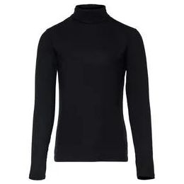 Rollkragenshirt KIDS Only "KOGLELA", Mädchen, Gr. 134/140, schwarz, Jersey, Obermaterial: 95% Viskose, 5% Elasthan, unifarben, casual, figurbetont normal, Langarm gerader Abschluss, Shirts