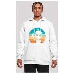 Kapuzenpullover F4NT4STIC "Alien Piece Sonnenuntergang", Herren, Gr. S, weiß, Obermaterial: 65% Baumwolle, 35% Polyester, slim fit, Pullover, Premium Qualität