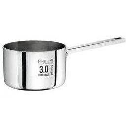 Pinti Inox Kasserolle PINTINOX "Century 3.0", silber (edelstahlfarben), H:12cm Ø:20cm, Töpfe, Boden und Seitenwände komplett aus 3 Schicht Material, Induktion