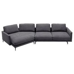 Wohnlandschaft "CR.414 mit Kuschelecke für Wohlfühlkomfort", schwarz (anthrazitgrau, schwarzgrau), B:353cm H:91cm T:175cm, CREATION BY ROLF BENZ, Sofas, Wahlweise aus Leder oder Chenille