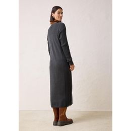 bonprix Strickkleid aus Merinowolle, grau, mit Baumwolle