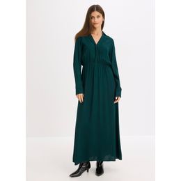 bonprix Maxikleid aus reiner Viskose, gr&uuml;n