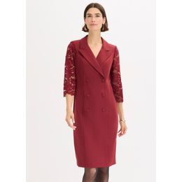bonprix Blazer-Kleid mit Spitzen&auml;rmeln, rot