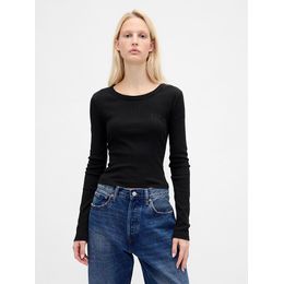 GAP Longsleeve in Schwarz - 69% | Gr&ouml;&szlig;e S | Damen-tops