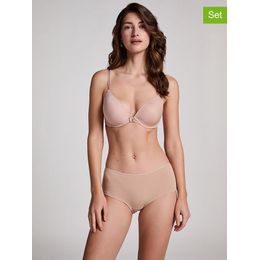 Hunkem&ouml;ller Hunkem&ouml;ller 2x 2er-Set: Pantys "Kim" in Beige - 63% | Gr&ouml;&szlig;e M | Damen-unterteile