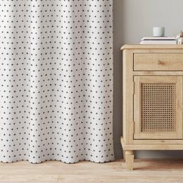 Vorhang Schwarze Tusche Kreuzmuster - blickdichte Gardine Muster Schwarz-Weiß Wohnzimmer Schlafzimmer Küche Bad Badezimmer Jugendzimmer Schwarz/Weiß