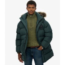 Superdry Herren Everest Longline Steppmantel Green - Gr&ouml;&szlig;e: S 10202020006411DU001