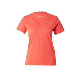 Pepe Jeans T-Shirt 'TOM' Damen Größe S hellorange / weiß