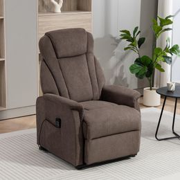 TV-Sessel Duo Collection "Toronto XXL mit elektrischer Aufstehhilfe und Relaxfunktion", braun (dunkelbraun), B:76cm H:115cm T:93cm, Luxus-Microfaser (90% Polyester, 10% Nylon), Sessel, bis 150kg belastbar, Taschenfederkern, Stahlwellenunterfederung, Topseller