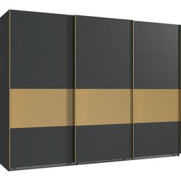 Schwebetürenschrank wimex "Dubai Kleiderschrank in trendigen goldenen Design", gold (grafit, absetzung gold matt), B:270cm H:208cm T:65cm, Spanplatte, Schränke, Breite 270cm, 3 Schwebetüren MADE IN GERMANY