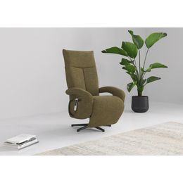 Sit & More TV-Sessel SIT & MORE "Amica, inkl. Kopfteilverstellung & Drehfunktion", gr&uuml;n (olive), B:74cm H:112cm T:82cm, 100% Polyester, Sessel, wahlweise mit 2 Motoren, Akku und Aufstehhilfe