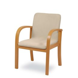 Esszimmersessel Home Affaire "LINA707", beige (buche natur, beige), B:60cm H:85cm T:50cm, 100% Polyester, Sessel, Extra-confort, Fleckenabweisendes Gewebe, Massivholz