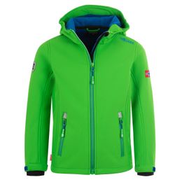 Softshelljacke Trollkids "KIDS TROLLFJORD JACKET", Kinder, Gr. 176, grün (bright grün), Obermaterial: 94% Polyester, 6% Elasthan. Futter: 100% Polyester, normal, Jacken