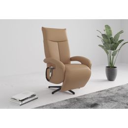 Sit & More TV-Sessel SIT & MORE "Amica, inkl. Kopfteilverstellung & Drehfunktion", braun (cappuccino), B:74cm H:112cm T:82cm, Sessel, wahlweise mit 2 Motoren, Akku und Aufstehhilfe