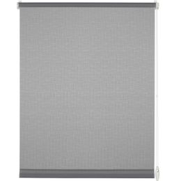 Seitenzugrollo Gardinia "EASYFIX Rollo Uni" Gr. 2, grau (hellgrau), B:60cm H:150cm, Polyester, Rollos, Schraubmontage möglich