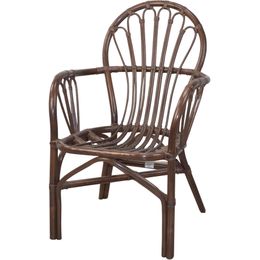 Esszimmersessel, braun, B:60cm H:91cm T:67cm, HOFMANN LIVING AND MORE, Sessel, Handgeflochten