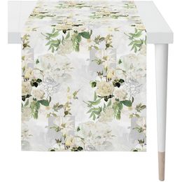 Tischläufer Apelt "6721", weiß, B:140cm L:48cm, Baumwolle, Polyester, Tischdecken