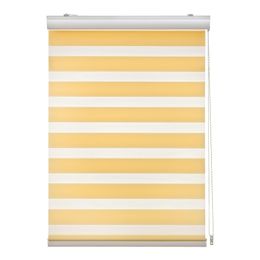 Doppelrollo Liedeco "Duo-Rollo mit Blende" Gr. 2, rot (apricot), B:80cm H:160cm, Polyester, Rollos