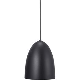 Pendelleuchte "NEXUS", schwarz, 1, Ø 20cm H: 25cm, design for the people, Leuchten, Hängeleuchte, Textil Kabel, Skandinavische Design