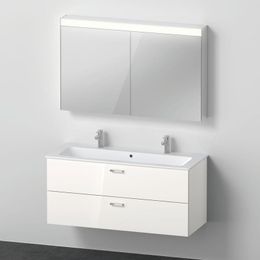 Duravit ME by Starck Doppelwaschtisch mit XBase Schrank, mit Spiegelschrank, XB006704545,
