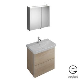 Burgbad Iveo Schrank mit Waschtisch, mit Spiegelschrank, SFHJ080LF2747C0001,