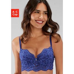 s.Oliver Push-up-BH 'Charline' blau Gr. 70C. Mit Integriertem Kissen und mit Bügel