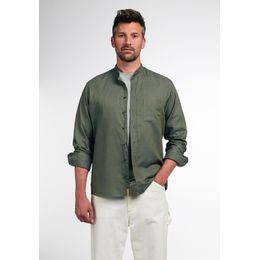 Langarmhemd Eterna "MODERN FIT", Herren, Gr. XL, primary_ausgabeGroessentyp, grün, 32% cotton, 54% Leinen, 14% Lyocell, tailliert, Manschette, Hemden, EASY IRON (bügelleicht)