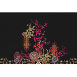 Livingwalls Fototapete LIVING WALLS "Walls by Patel Oriental Garden", schwarz, B:4m L:2,7m, Vlies, Tapeten, Vlies, Wand