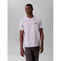 T-Shirt Calvin Klein Jeans "SS BADGE 30S JERSEY CLASSIC TEE", Herren, Gr. M, formal gray, Single Jersey, Obermaterial: 100% Baumwolle, unifarben, regular fit normal, Rundhals, eingesetzt abgesteppte Kante, Shirts, Mit Rundhalsausschnitt