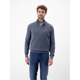 Troyer Lerros "Lerros Herren Stricktroyer in lebendiger Optik", Herren, Gr. M, classic navy, 100% Baumwolle, ohne Ausschnitt, Pullover