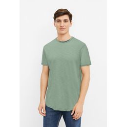 Only & Sons Rundhalsshirt ONLY & SONS "ONSBENNE LONGY SS TEE NF 7822 NOOS", Herren, Gr. M, grün (iceberg grün), Single Jersey, Obermaterial: 100% Baumwolle, unifarben, oversize lang, Rundhals, Shirts