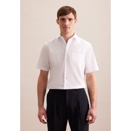 Businesshemd Seidensticker "Regular", Herren, Gr. S38, normale Ärmellängen, weiß, 100% Baumwolle, unifarben, regular fit, gerader Abschluss, Hemden, Regular 1/2 Kentkragen Uni