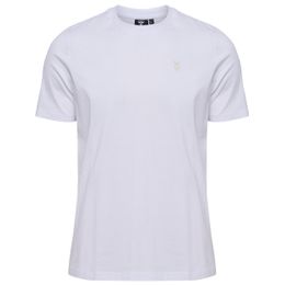 T-Shirt Hummel "HMLPULSE T-SHIRT", Herren, Gr. M (48/50), weiß, Obermaterial: 100% Baumwolle, normal, Rundhals, Shirts
