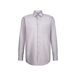 Businesshemd Seidensticker "Regular", Herren, Gr. M40, normale Ärmellängen, beige (sand), 100% Baumwolle, bedruckt, regular fit, 2-Knopf-Manschette, Hemden, Regular 1/1 Kentkragen Druck