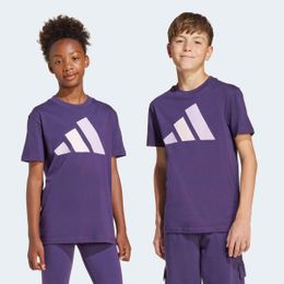 T-Shirt adidas Sportswear "J BL TEE 160", Jungen, Gr. 164, aurora plum, powder plum, clear pink, Obermaterial: 100% Baumwolle, normal, Rundhals, Shirts T-Shirt