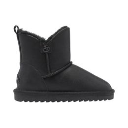 Schlupfboots Kangaroos "K-UK SILVERY", Damen, Gr. 28, jet schwarz metallic, Textil, Schuhe, Winterschuhe, Winterboots, Snowboots, Schlupfstiefel