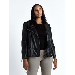 Lederjacke JCC "31024033", Damen, Gr. 44, schwarz, Obermaterial: 100% Leder, Lamm; Futter: 100% Polyester, Jacken