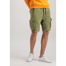 Sweatshorts Alpha Industries "Cotton Twill Jogger Short", Herren, Gr. L, Normalgrößen, grün (olive), Obermaterial: 98% Baumwolle, 2% Elastan, Hosen