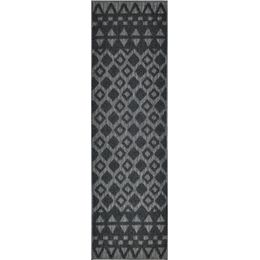 L&auml;ufer my home "Juliane Outdoor" Gr. 11, grau, B:67cm H:12mm L:230cm, Kunstfaser, Teppiche, L&auml;ufer, Hoch-Tief-Struktur, Boho, Outdoor geeignet