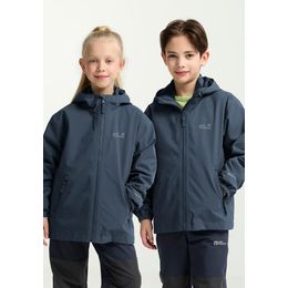 3-in-1-Funktionsjacke Jack Wolfskin "HYBRID 3IN1 JACKET K", Kinder, Gr. 116, blau (midnight sky), Obermaterial: 100% Polyester. Futter: 100% Polyester, Jacken, 3in1, wasserdicht, Übergangsjacke/Winterjacke