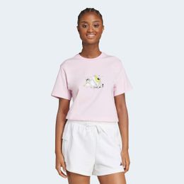 T-Shirt adidas Sportswear "W DDL T", Damen, Gr. M, transparent (clear pink), Obermaterial: 100% Baumwolle, normal, Rundhals, Shirts